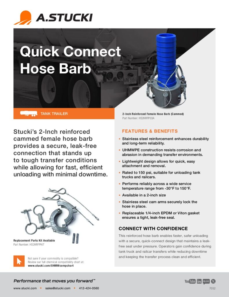 Quick Connect Hose Barb 2" - A. Stucki